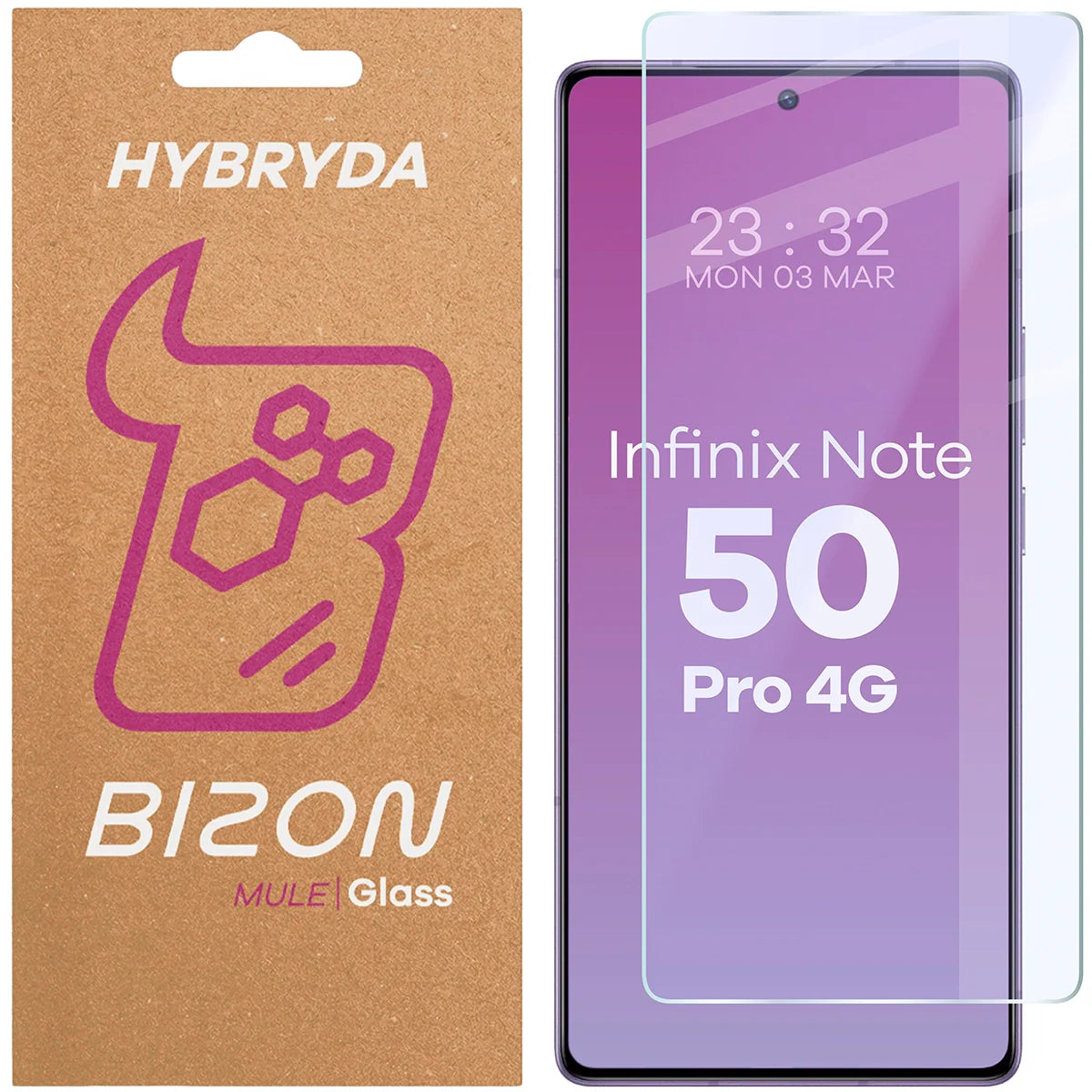 Flexibles Hybridglas für Infinix Note 50 Pro 4G, Bizon Glass Mule