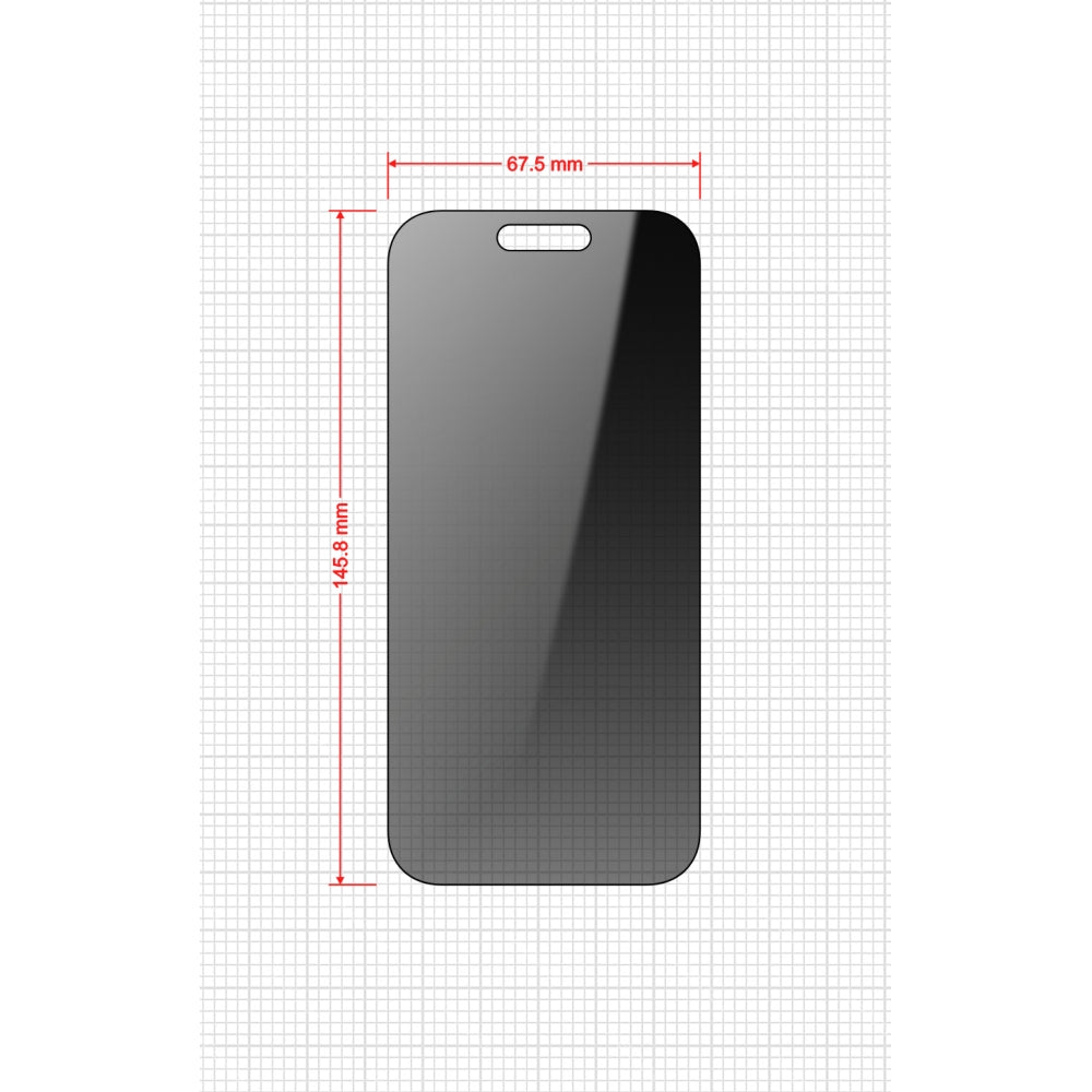 Hybrides Sichtschutzglas für iPhone 17, Grizz SecretGlass Easy mit App